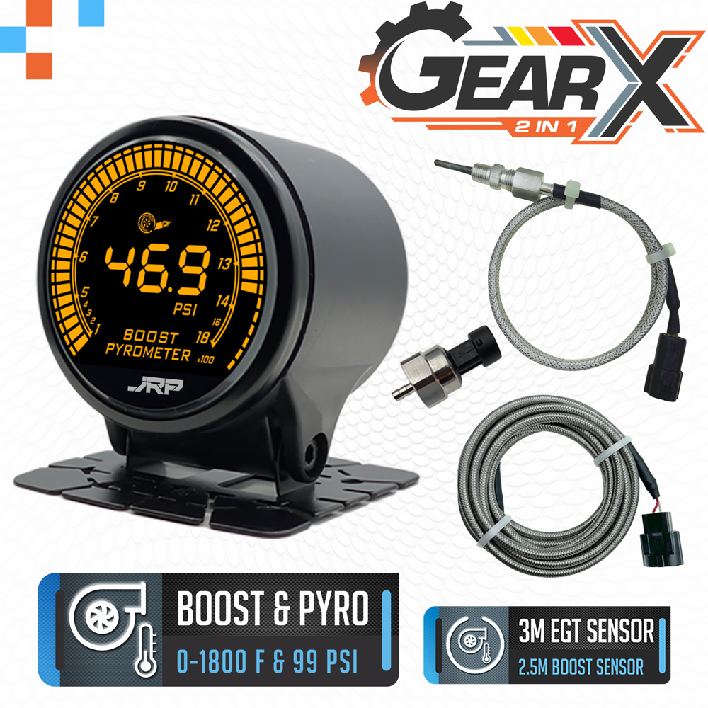 Boost & Pyro 2in1 52mm Digital Gauge :: 10-Color :: 0-1800 °F