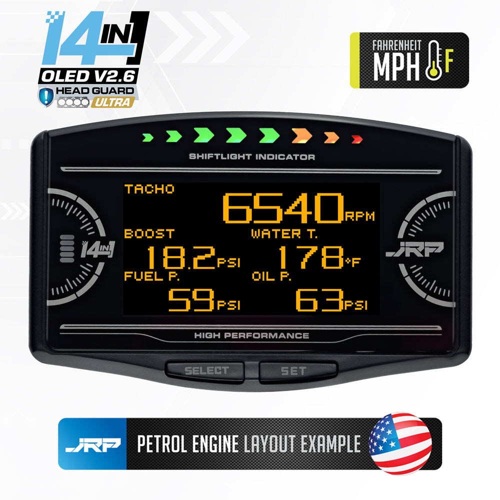 Diesel 4x4 Multi Gauge Kit :: JRP 14in1 :: Screen + Sensors
